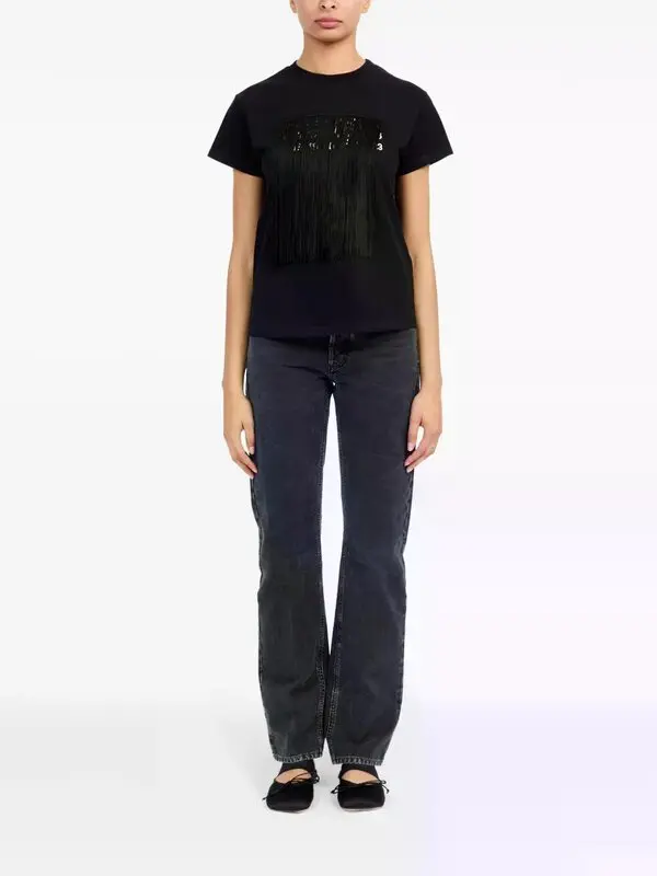 MAISON MARGIELA Round Neck T-shirt With Signature Numbers Motif