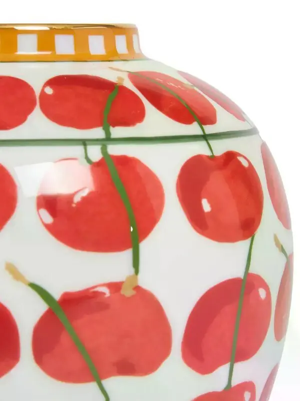 La DoubleJ Cherry-print Vase