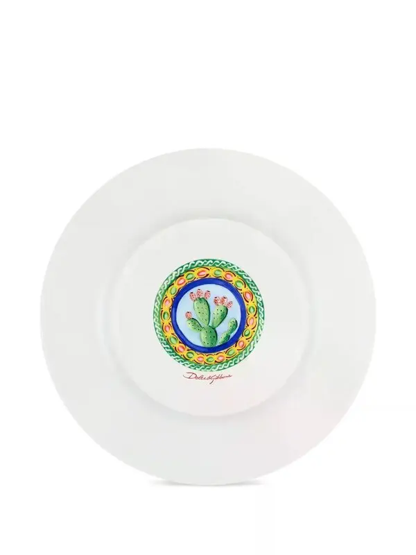 Dolce & Gabbana 2 Piece Fine Porcelain Dinner Plate Set