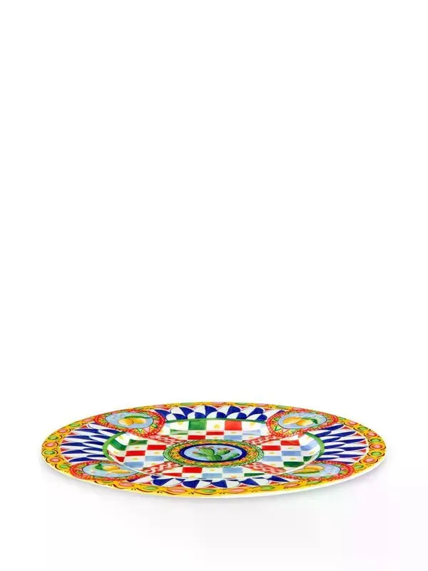 Dolce & Gabbana 2 Piece Fine Porcelain Dinner Plate Set