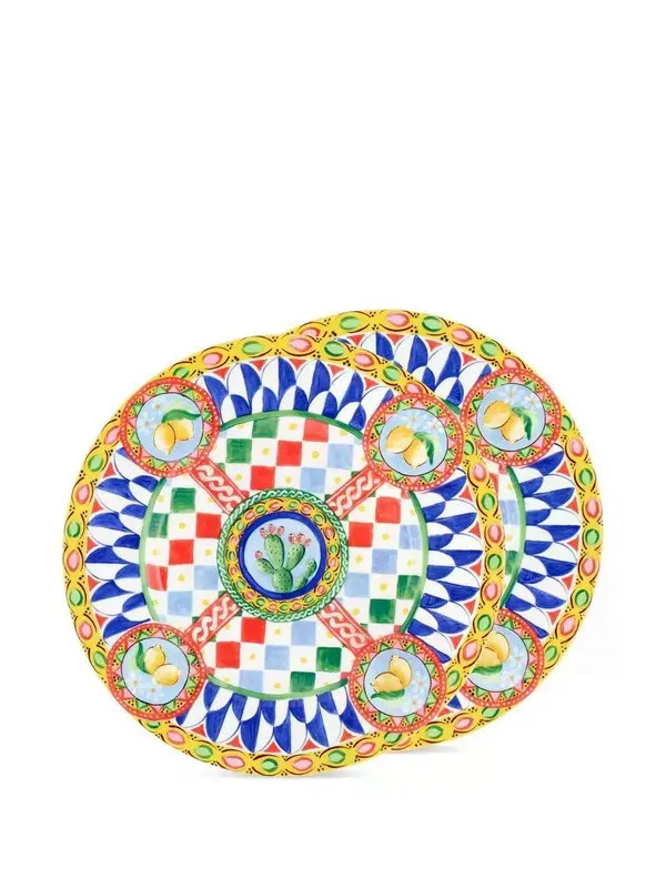 Dolce & Gabbana 2 Piece Fine Porcelain Dinner Plate Set