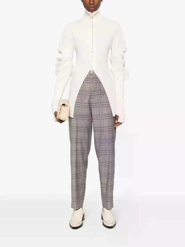 DONDUP Micaela Checked Tapered Trousers