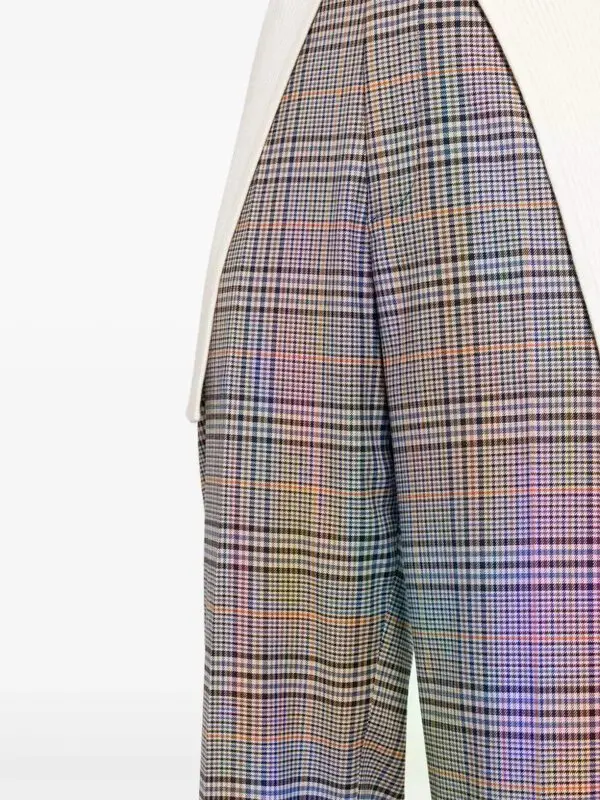 DONDUP Micaela Checked Tapered Trousers
