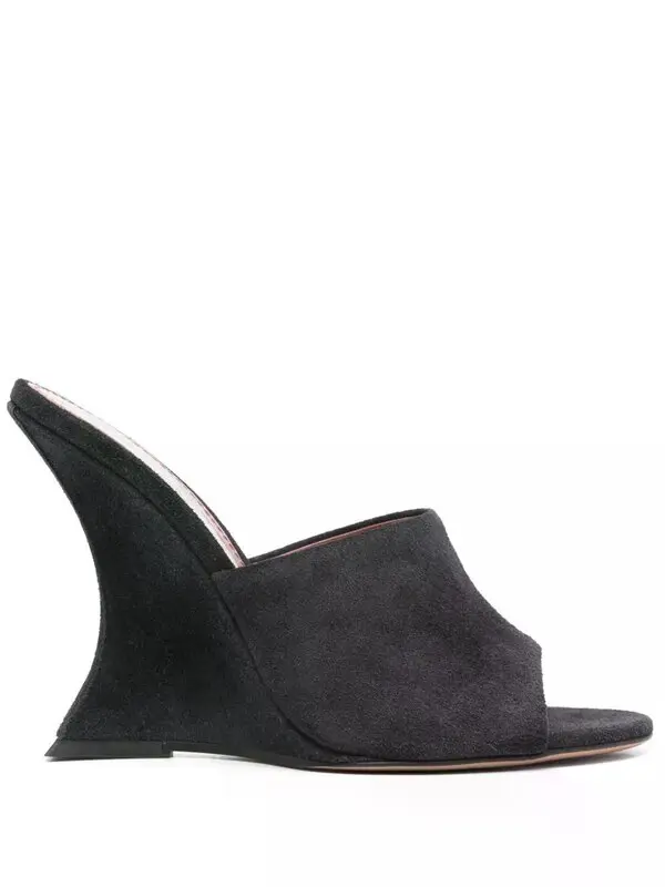 Paris Texas 105mm Suede Sandals - Black