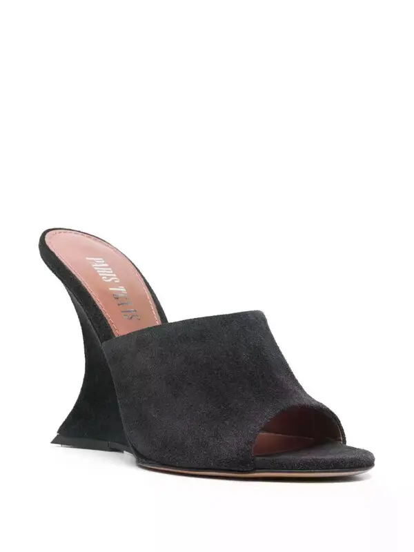 Paris Texas 105mm Suede Sandals - Black