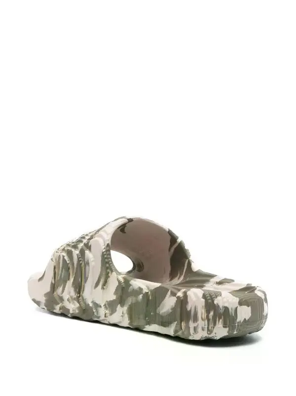 Adidas Adilette Camouflage-print Slides - Green
