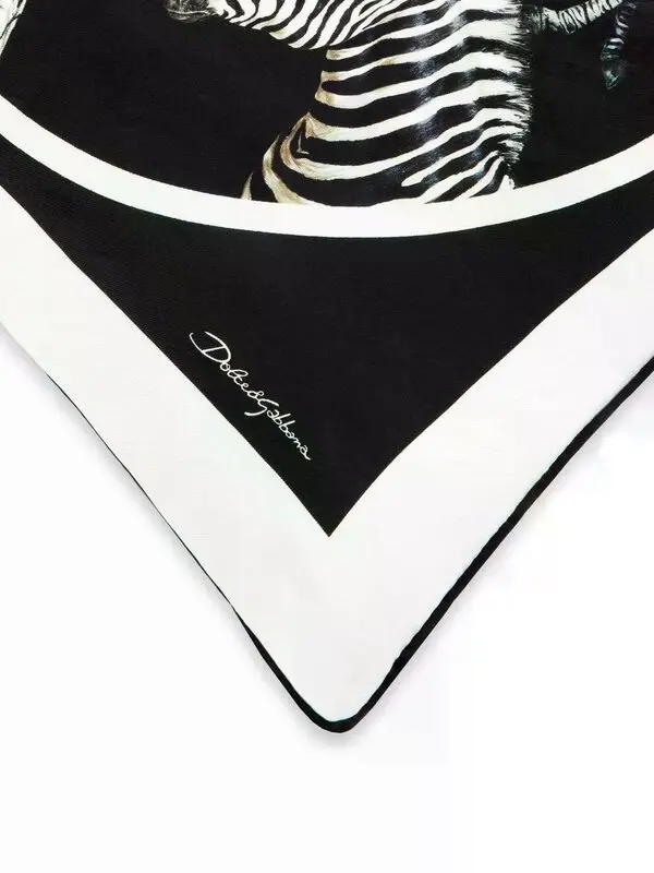Dolce & Gabbana Zebra-print Silk Twill Cushion