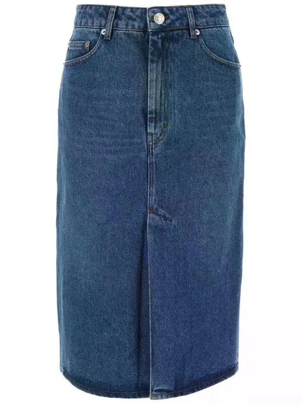 AMI Paris Pencil Denim Skirt