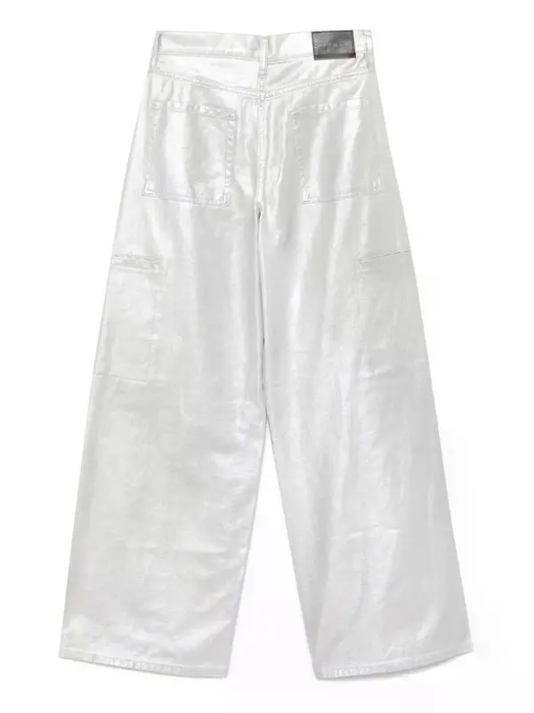 Dkny High-rise Wide Leg Cargo Trousers