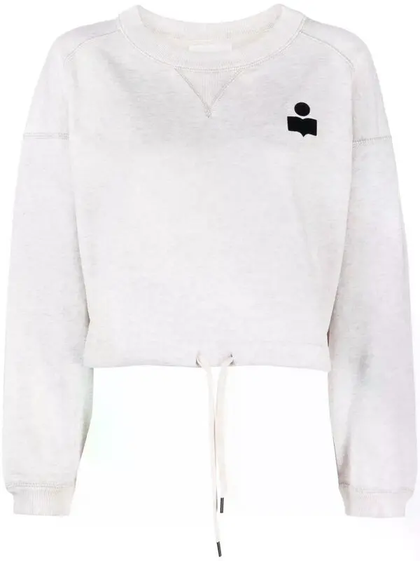 MARANT ETOILE Margo Cropped Sweatshirt - Neutrals