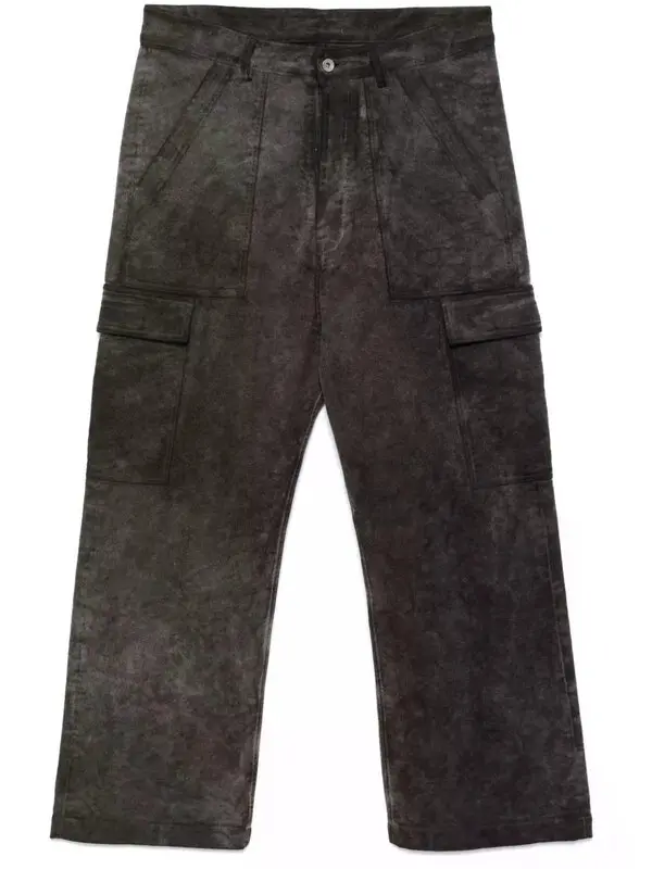 Rick Owens Distressed Cargo Trousers - Brown