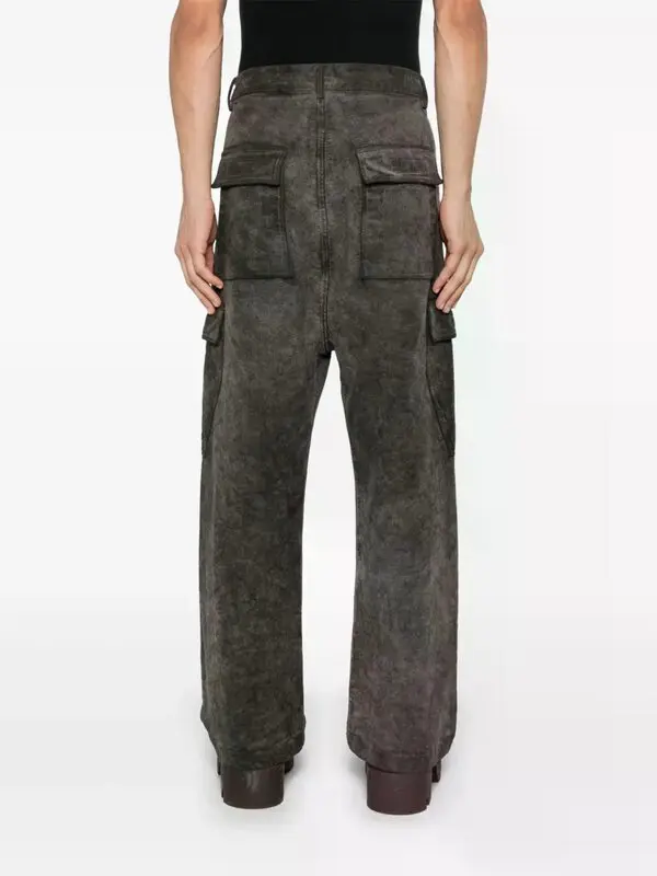 Rick Owens Distressed Cargo Trousers - Brown