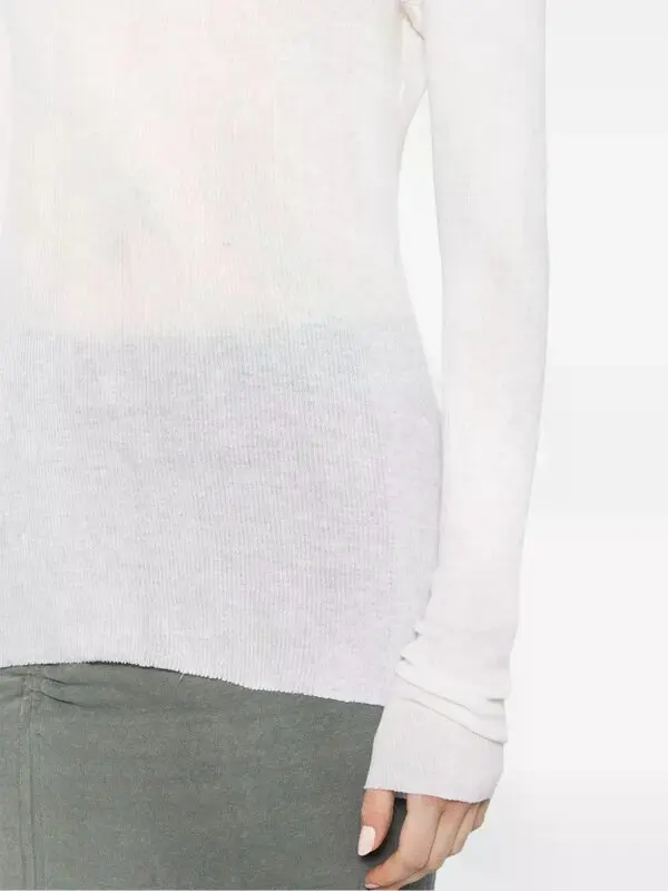 JAMES PERSE Long-sleeve Ribbed Knit Sweater - Neutrals