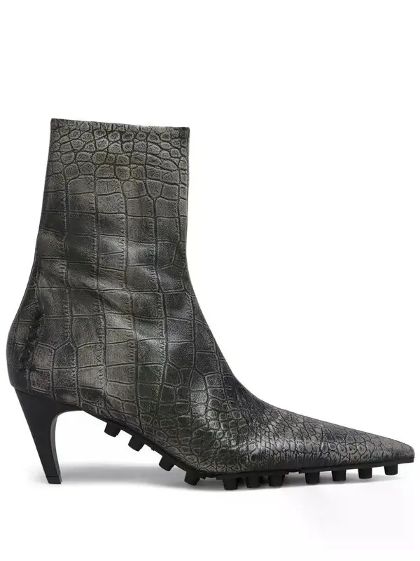 Marni Spike Crocodile-effect Leather Boots