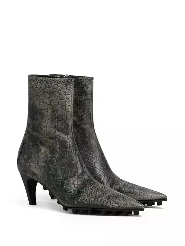 Marni Spike Crocodile-effect Leather Boots