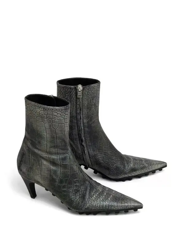 Marni Spike Crocodile-effect Leather Boots