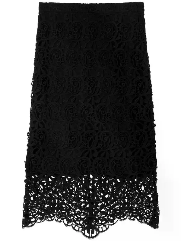 Burberry Macramé-lace Pencil Skirt
