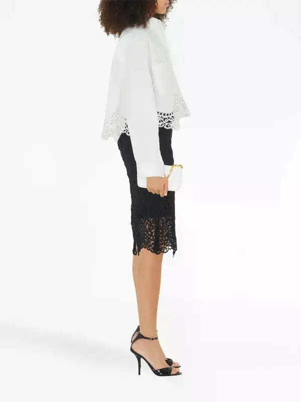 Burberry Macramé-lace Pencil Skirt