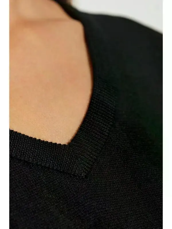 Max Mara V-neck Wool Knit Top