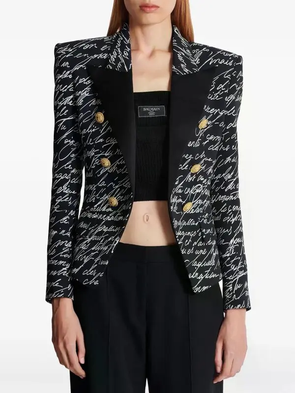 Balmain Love Letter Tailored Jacket