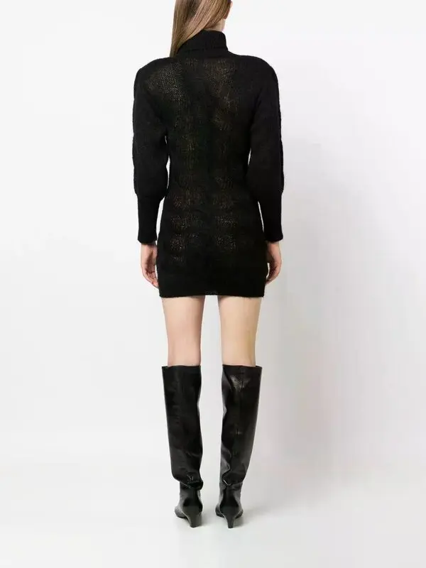 GRETA BOLDINI Astro Cable-knit Roll-neck Dress