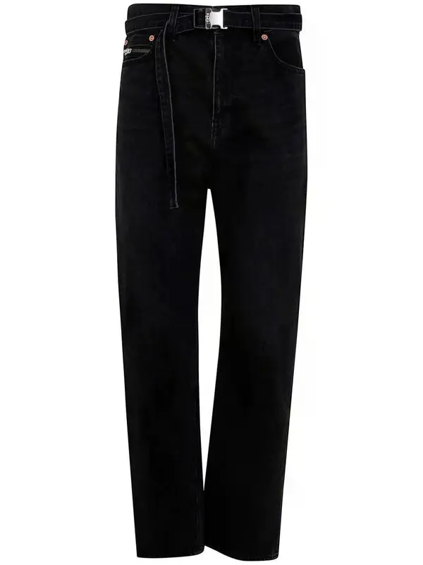 Sacai Belted Straight Jeans