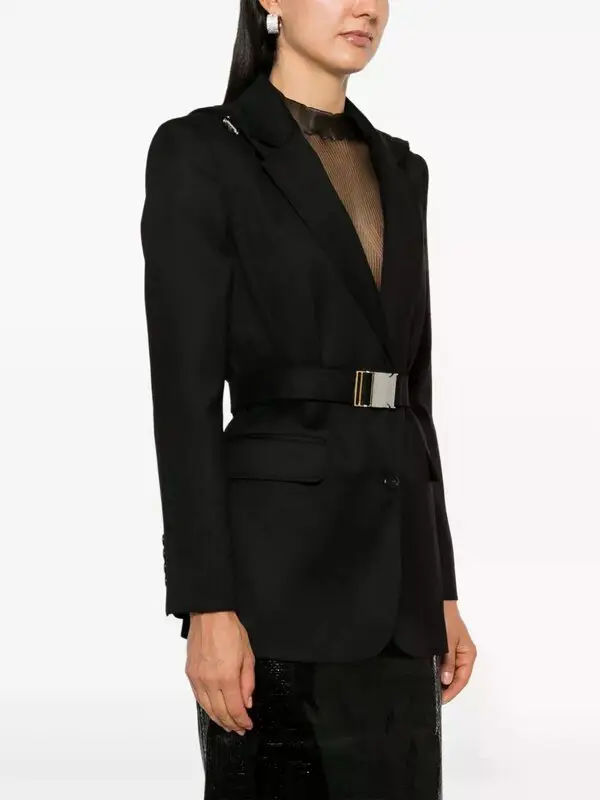 Pinko Cortez Wool-blend Blazer With Detachable Hood