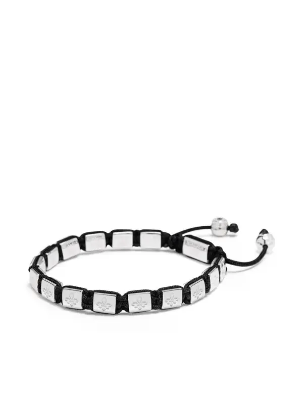 NIALAYA JEWELRY Engraved Beaded Sterling Bracelet