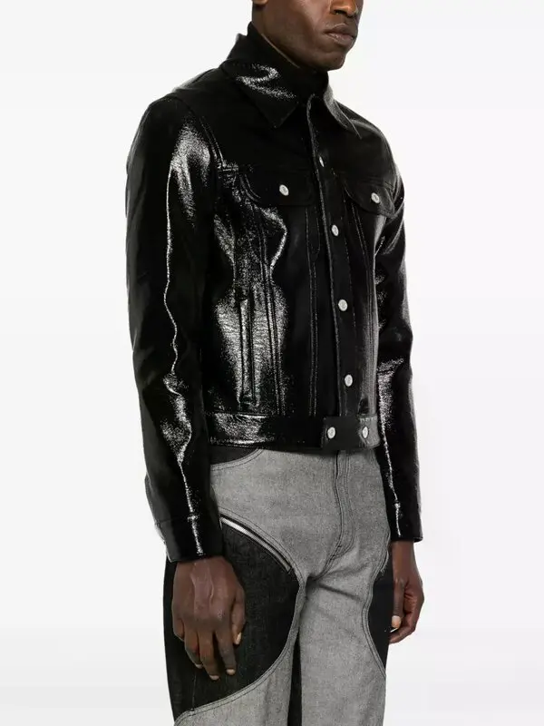 COURREGES Faux-leather Button-up Jacket