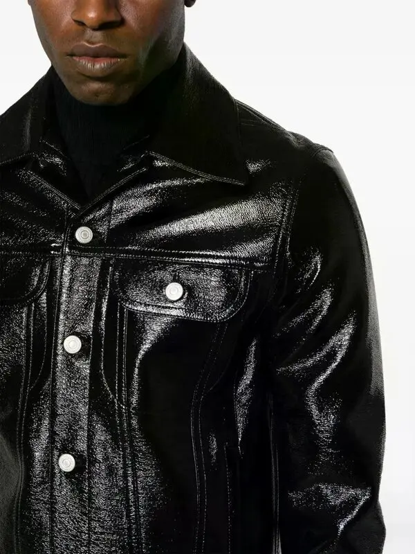 COURREGES Faux-leather Button-up Jacket