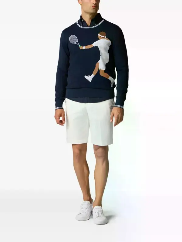Brooks Brothers Tennis Player Graphic Sweater