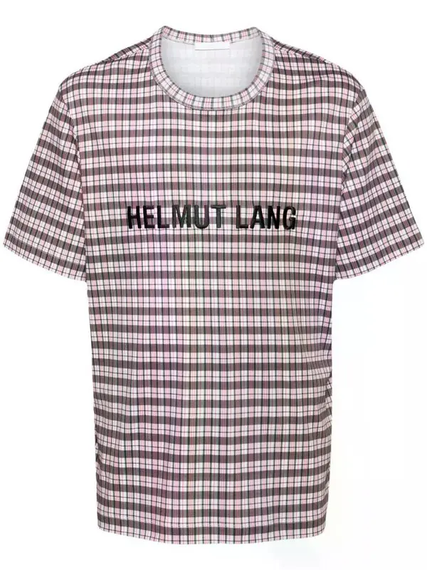 Helmut Lang Logo-print Checked T-shirt