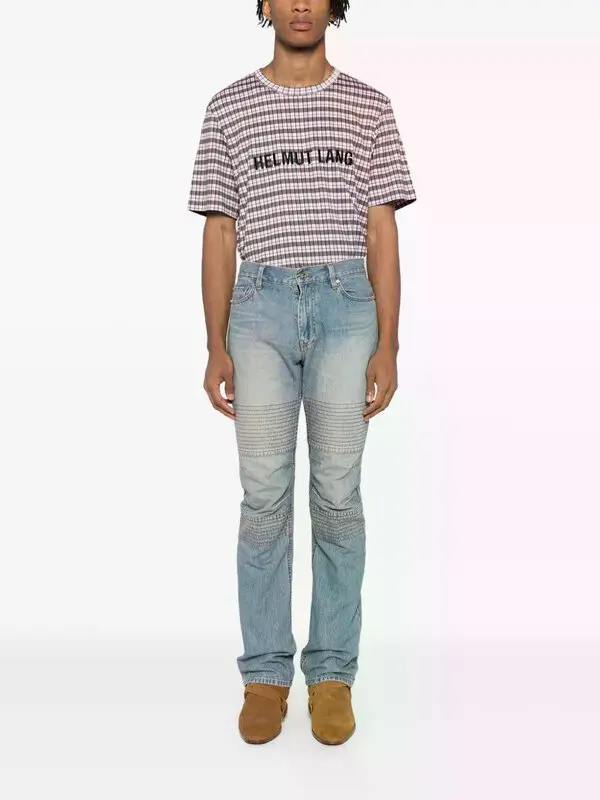 Helmut Lang Logo-print Checked T-shirt