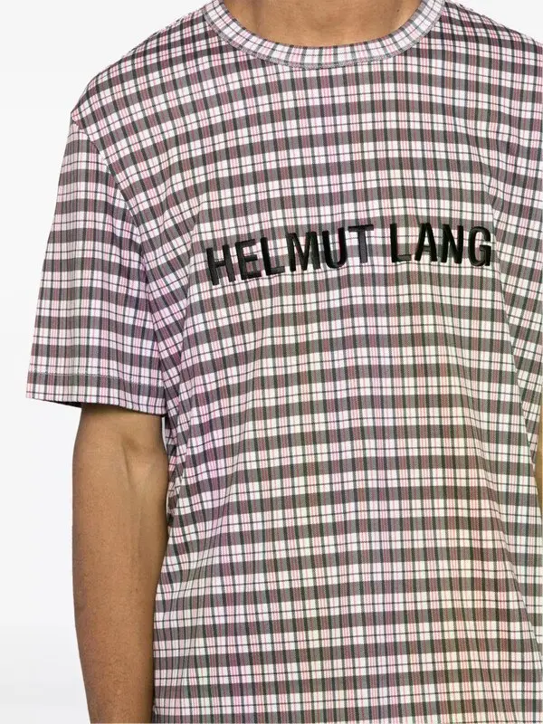 Helmut Lang Logo-print Checked T-shirt