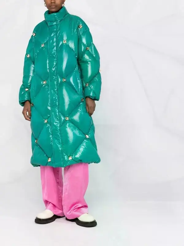Philipp Plein Quilted Studded Padded Coat