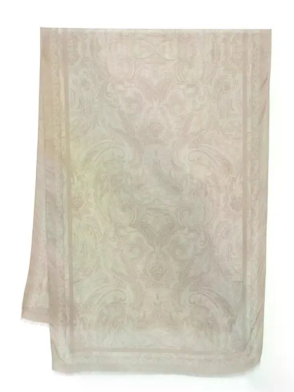 Etro Paisley-jacquard Scarf - Neutrals