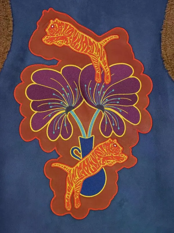 PAULA Shearling Embroidered Vest