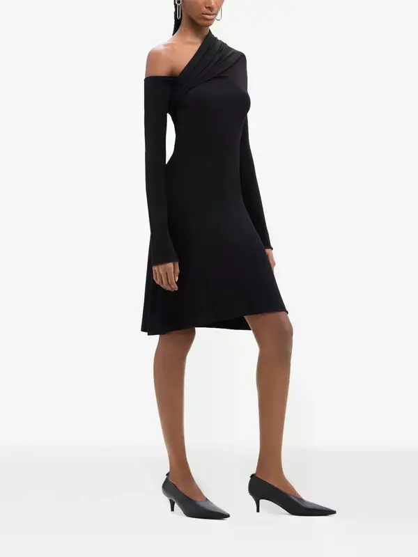 COURREGES Asymmetric Twist Crepe Mini Dress