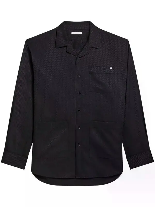 Helmut Lang Geometric-print Shirt - Black