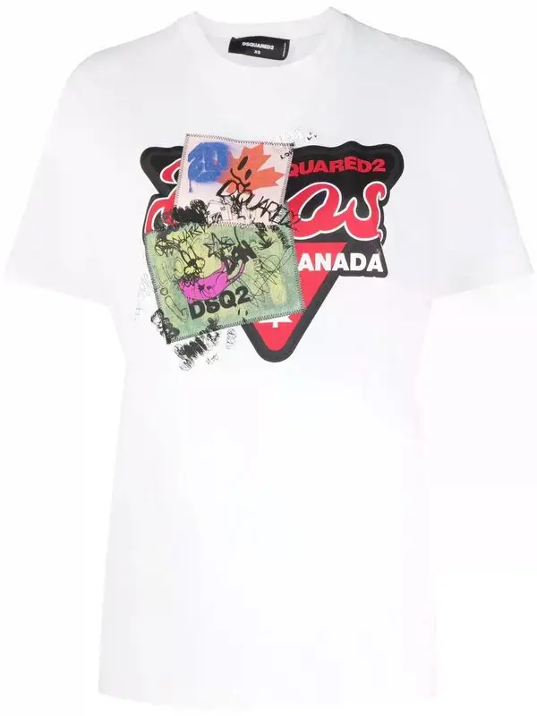 Dsquared2 Graphic Print Crew-neck T-shirt - White