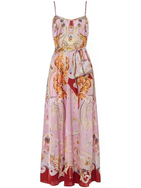 TEMPERLEY LONDON Carline-print Slip Dress - Pink