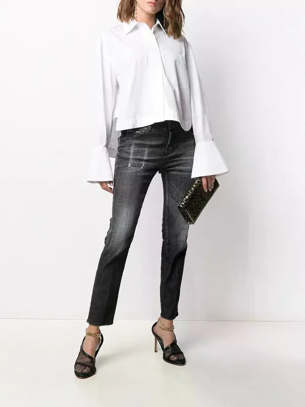 Dsquared2 Distressed-effect Logo-patch Denim Jeans