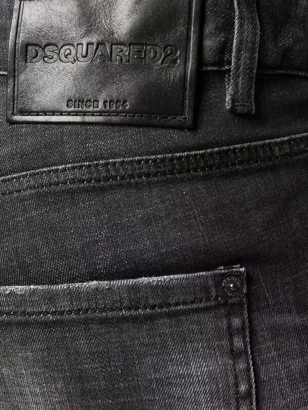 Dsquared2 Distressed-effect Logo-patch Denim Jeans