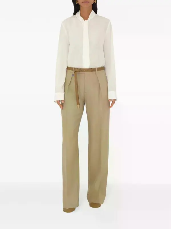 Burberry B-shield Logo Buckle Leather Belt