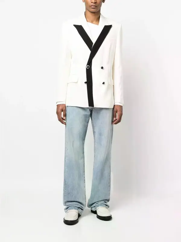Casablanca Contrast-lapel Double-breasted Blazer