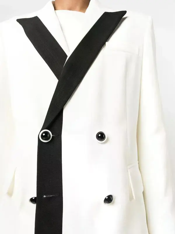 Casablanca Contrast-lapel Double-breasted Blazer