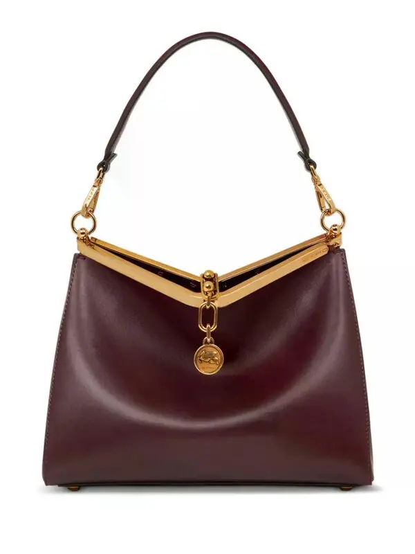 Etro Vela Leather Shoulder Bag - Red