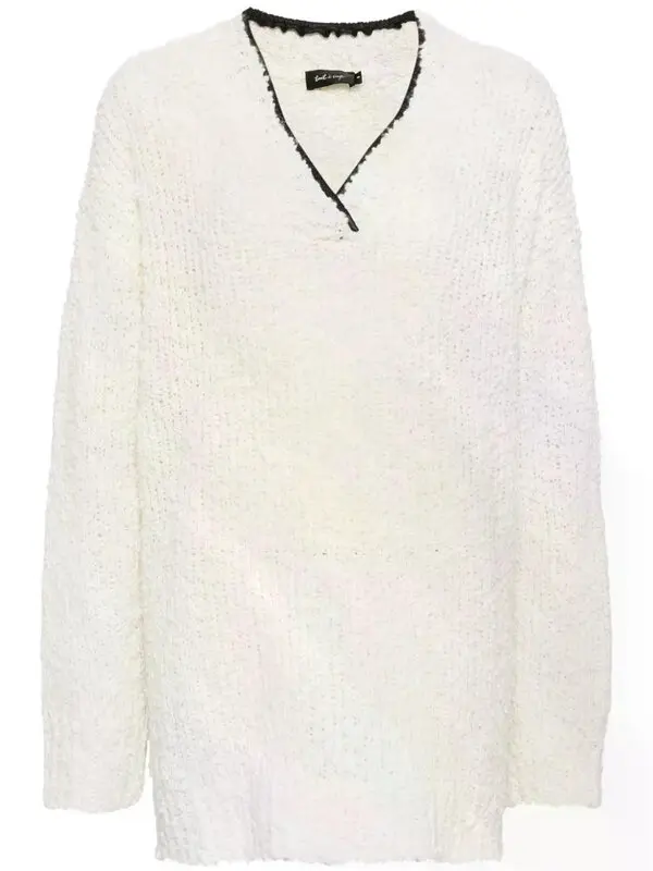 TOUT A COUP V-neck Jumper - Neutrals