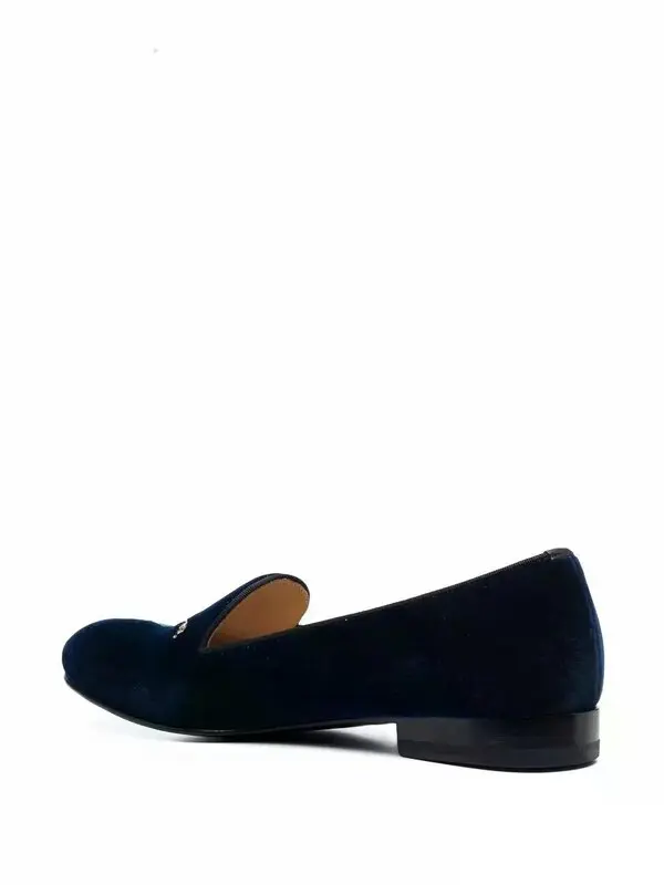 SCAROSSO Velvet Embroidered Slippers