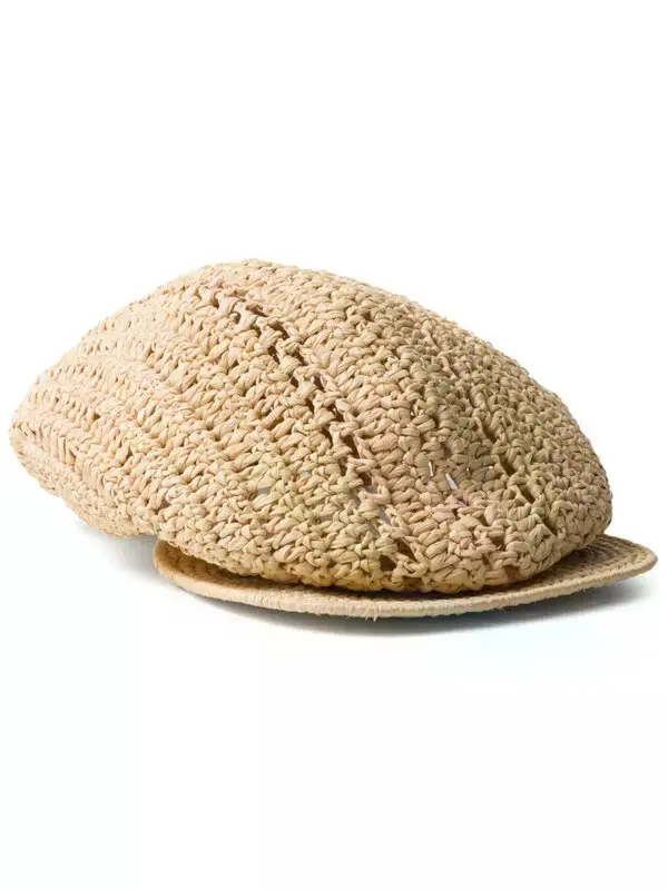Prada Crochet Cap - Neutrals